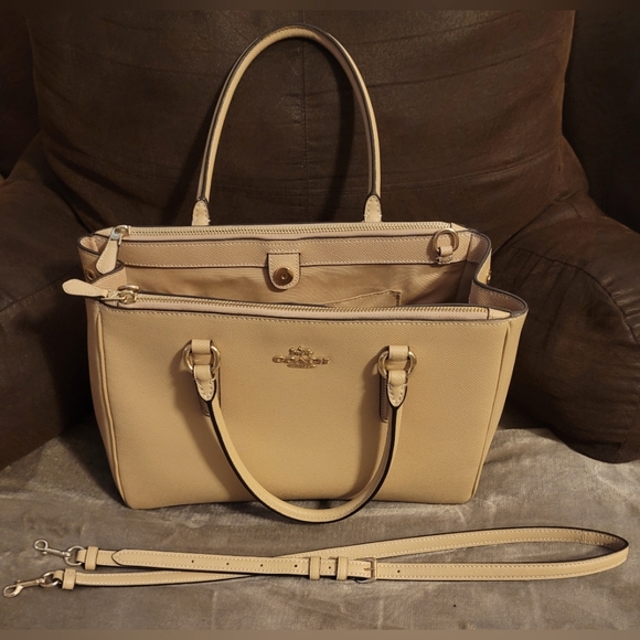 Coach | Bags | Authentic Coach Bag Cream | Poshmark